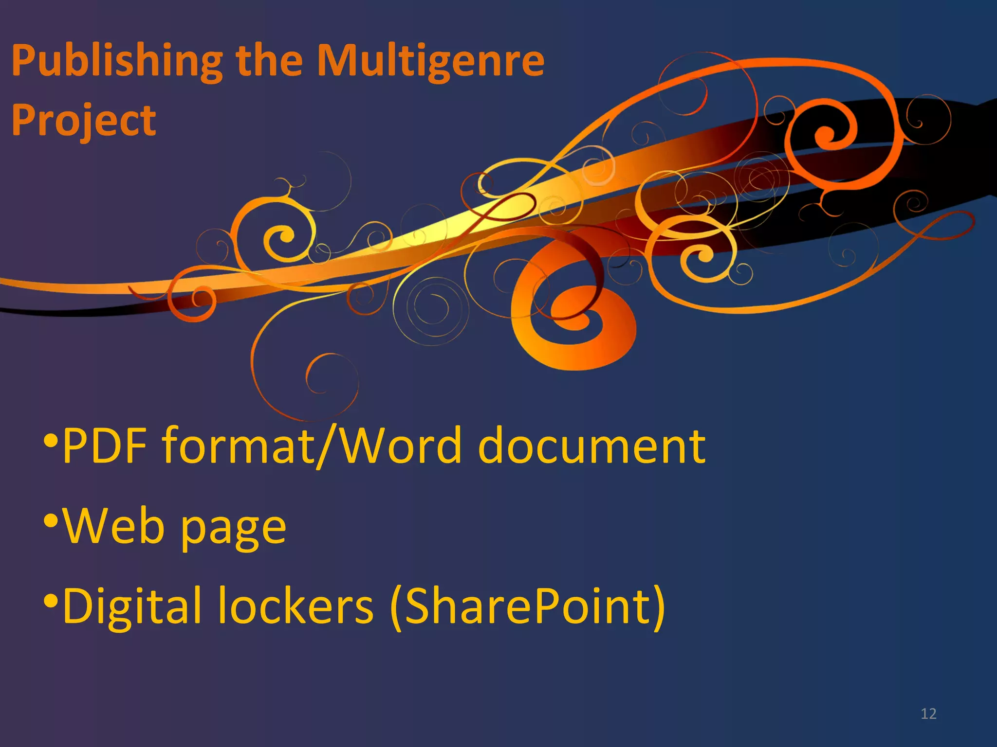Multigenre Presentation | PPT