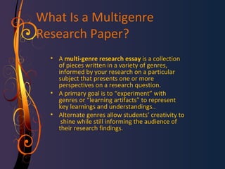 Multigenre Presentation | PPT