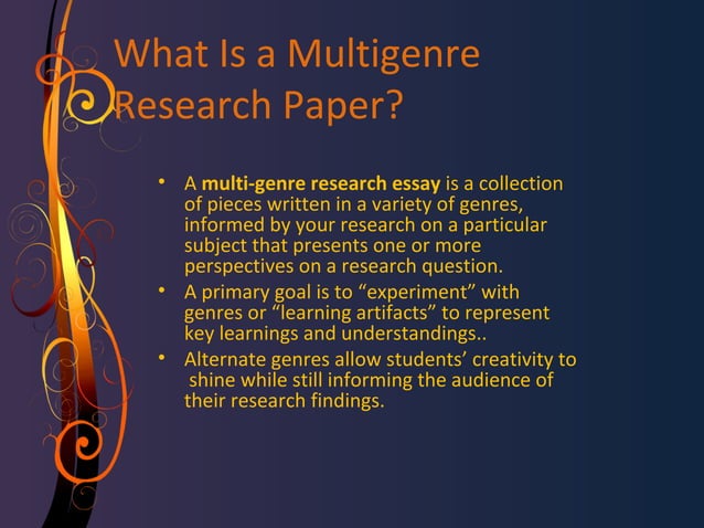 Multigenre Presentation | PPT
