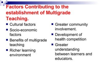 Multigrade Teaching Introduction | PPT