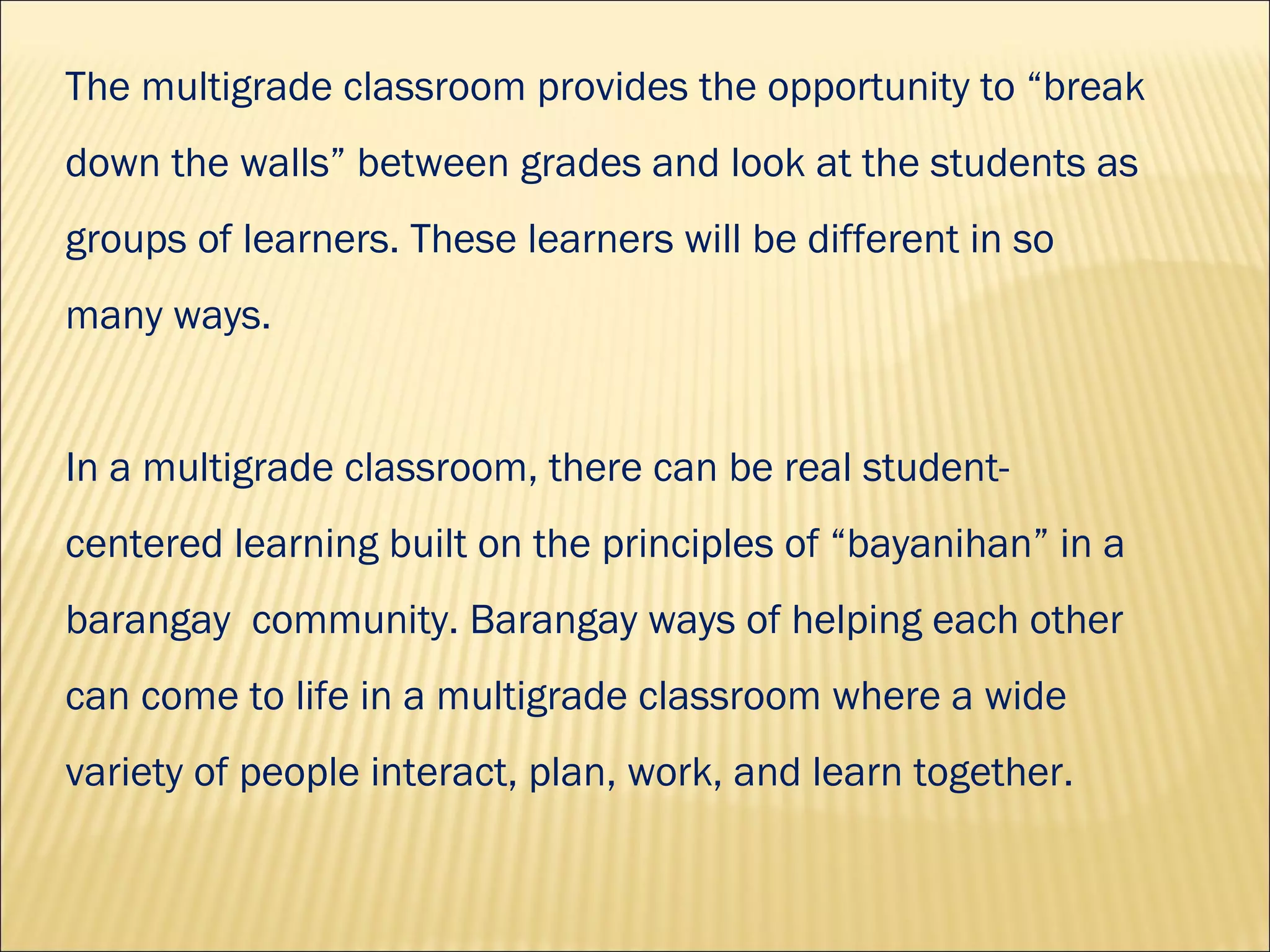 Multigrade Program in Philippine Education | PPT