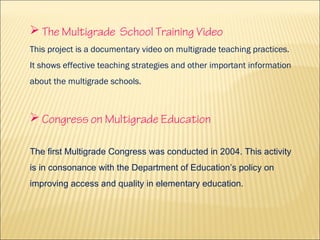 Multigrade Program in Philippine Education | PPT
