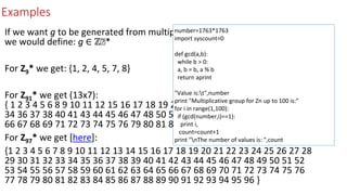 ℤₙ* The Multiplicative group for ℤₙ modulo n | PPTX
