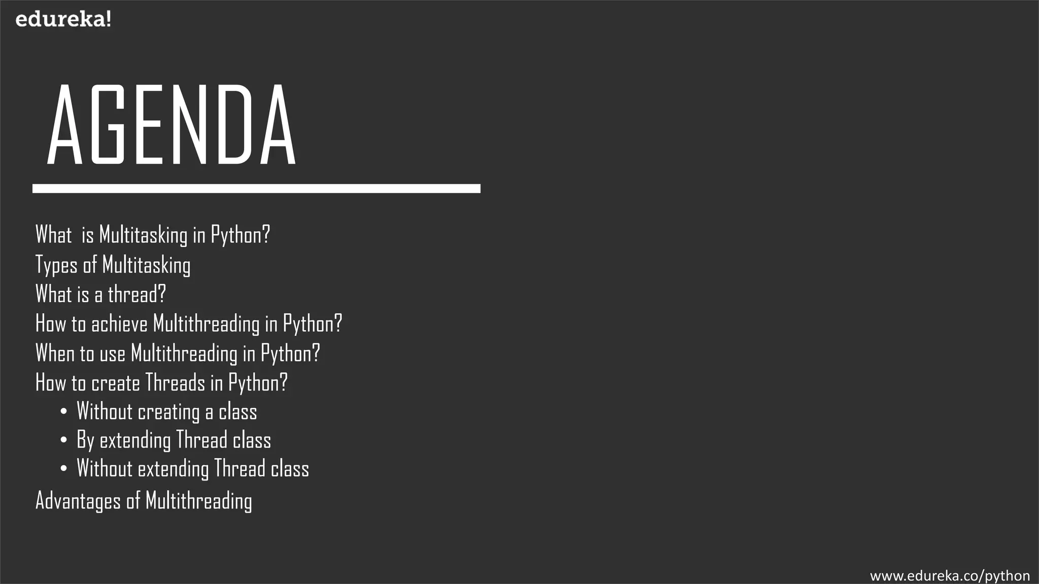 What Is Multithreading In Python Python Multithreading Tutorial Edureka Ppt
