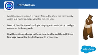 Multi language support for salesforce community portal | PPTX