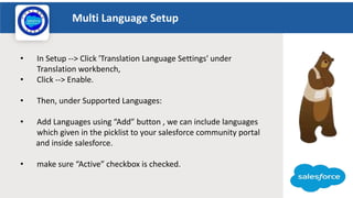 Multi language support for salesforce community portal | PPTX
