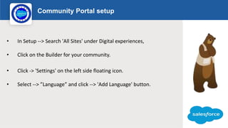 Multi language support for salesforce community portal | PPTX