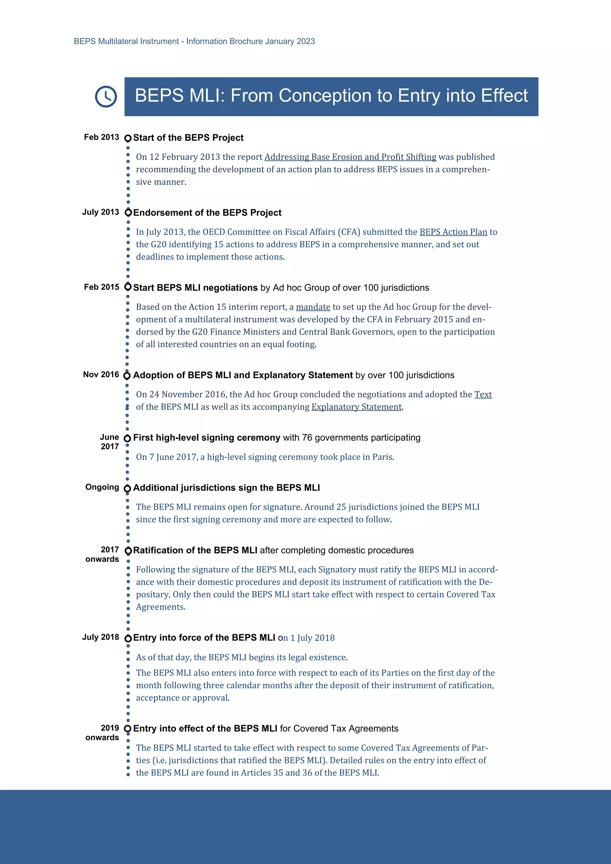 Multilateral instrument for BEPS tax treaty measures - Overview | PDF