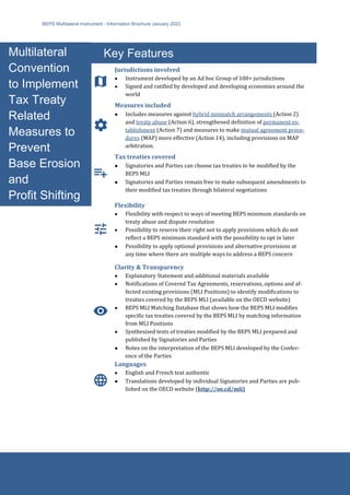 Multilateral instrument for BEPS tax treaty measures - Overview | PDF