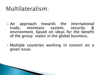 Multilateralism | PPTX