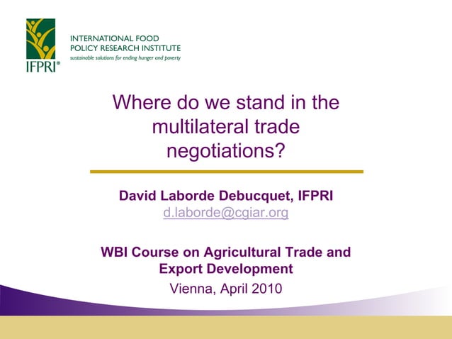 Overview of the Multilateral Trade Negotiations | PDF