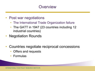 Overview of the Multilateral Trade Negotiations | PDF