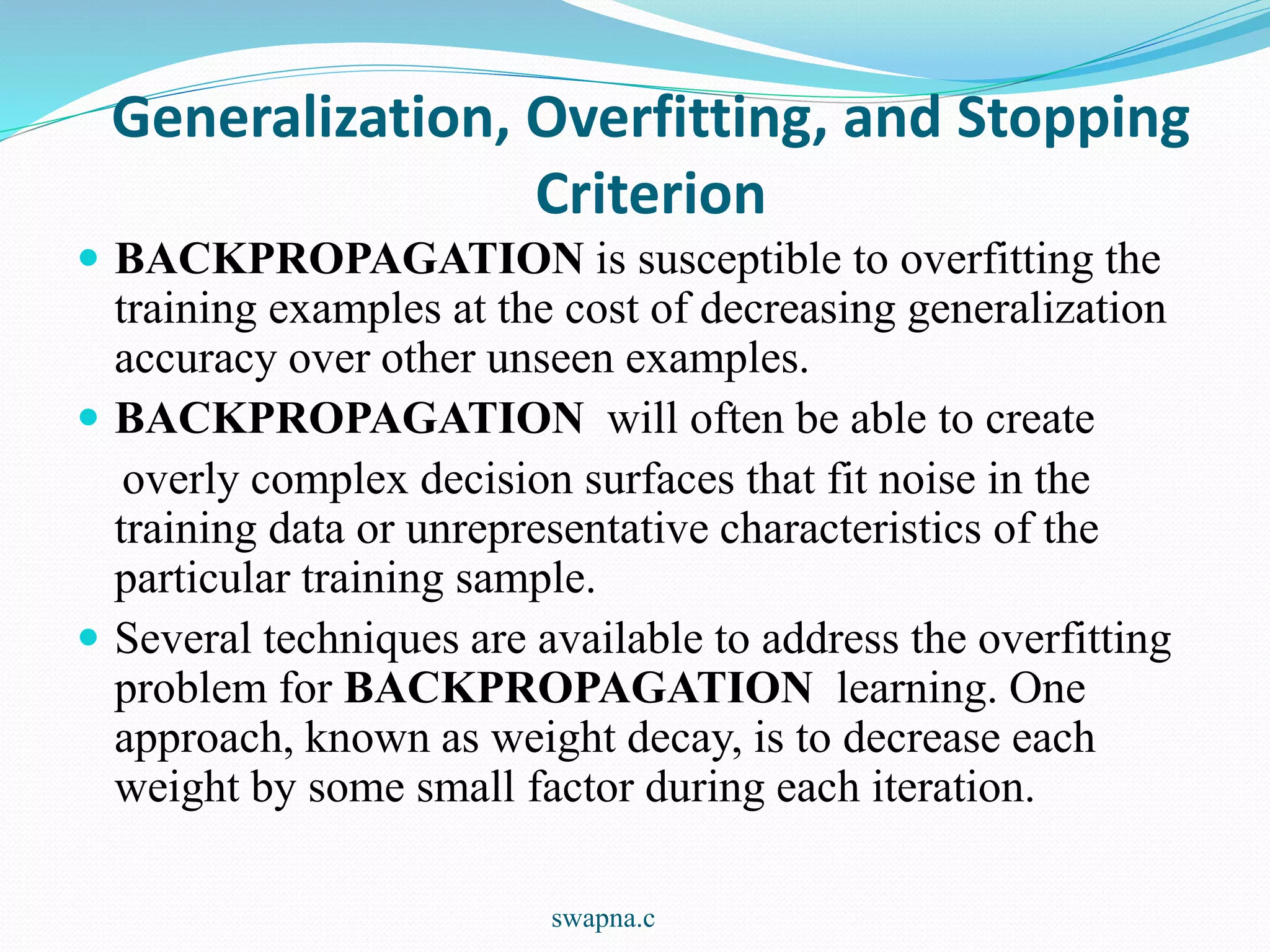 Multilayer & Back propagation algorithm | PPTX