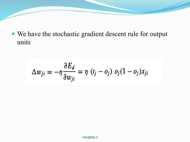 Multilayer & Back propagation algorithm | PPTX