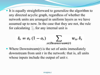 Multilayer & Back propagation algorithm | PPTX