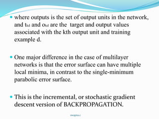 Multilayer & Back propagation algorithm | PPTX