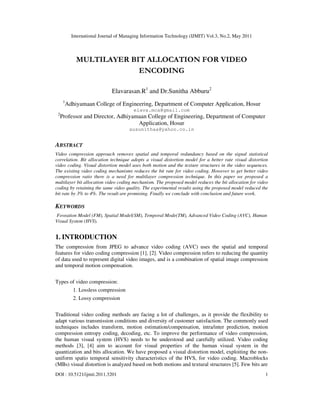 Multilayer bit allocation for video encoding | PDF