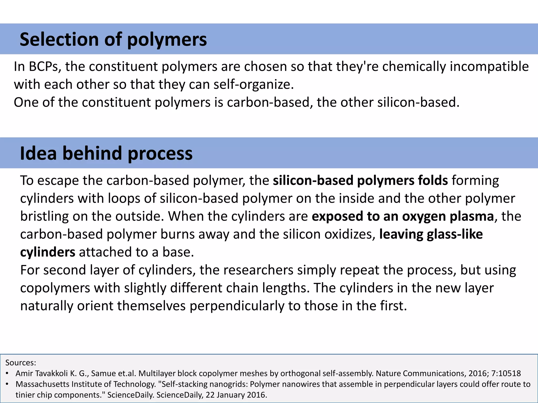 Presentation- Multilayer block copolymer meshes by orthogonal self ...