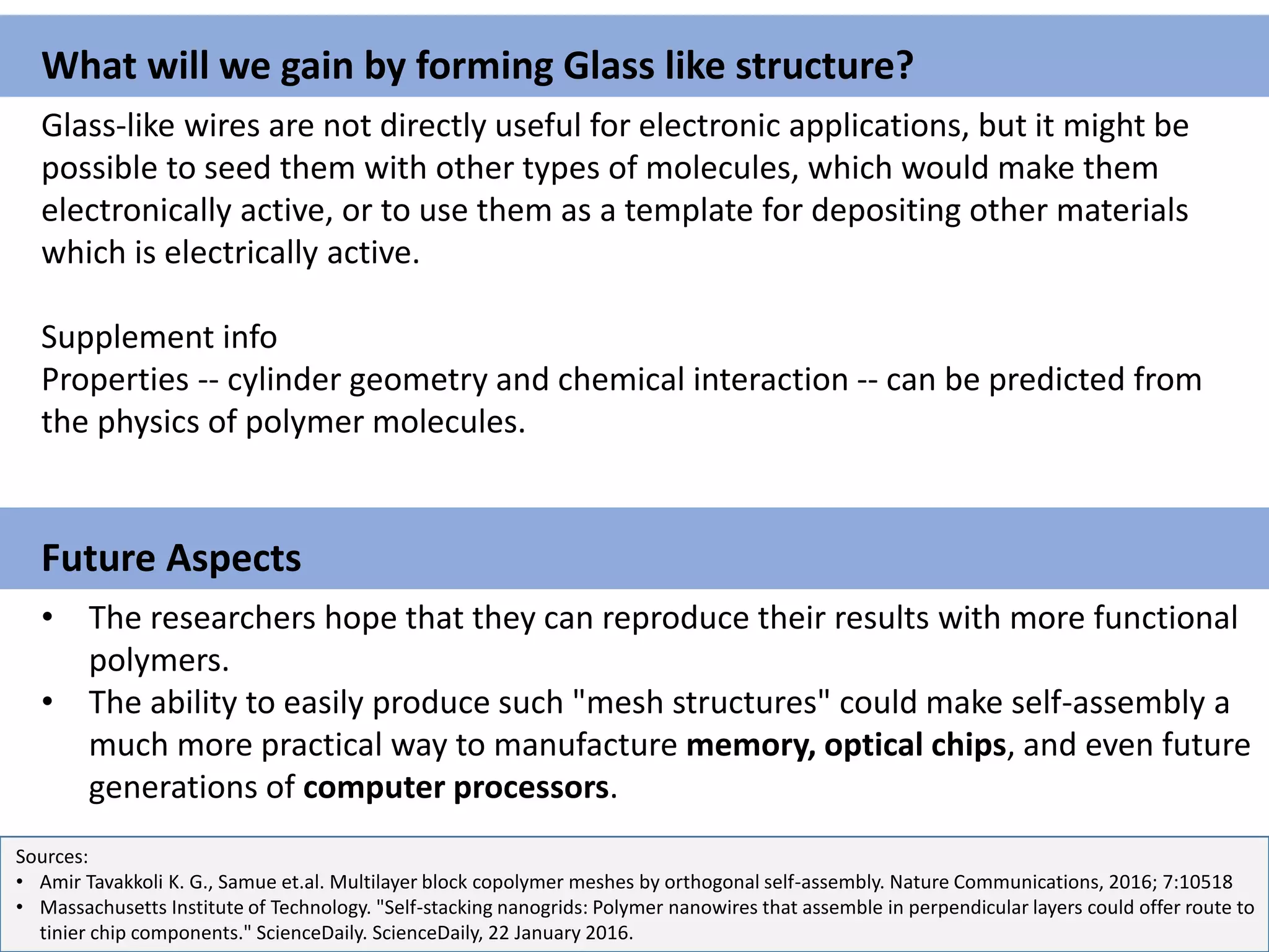 Presentation- Multilayer block copolymer meshes by orthogonal self ...
