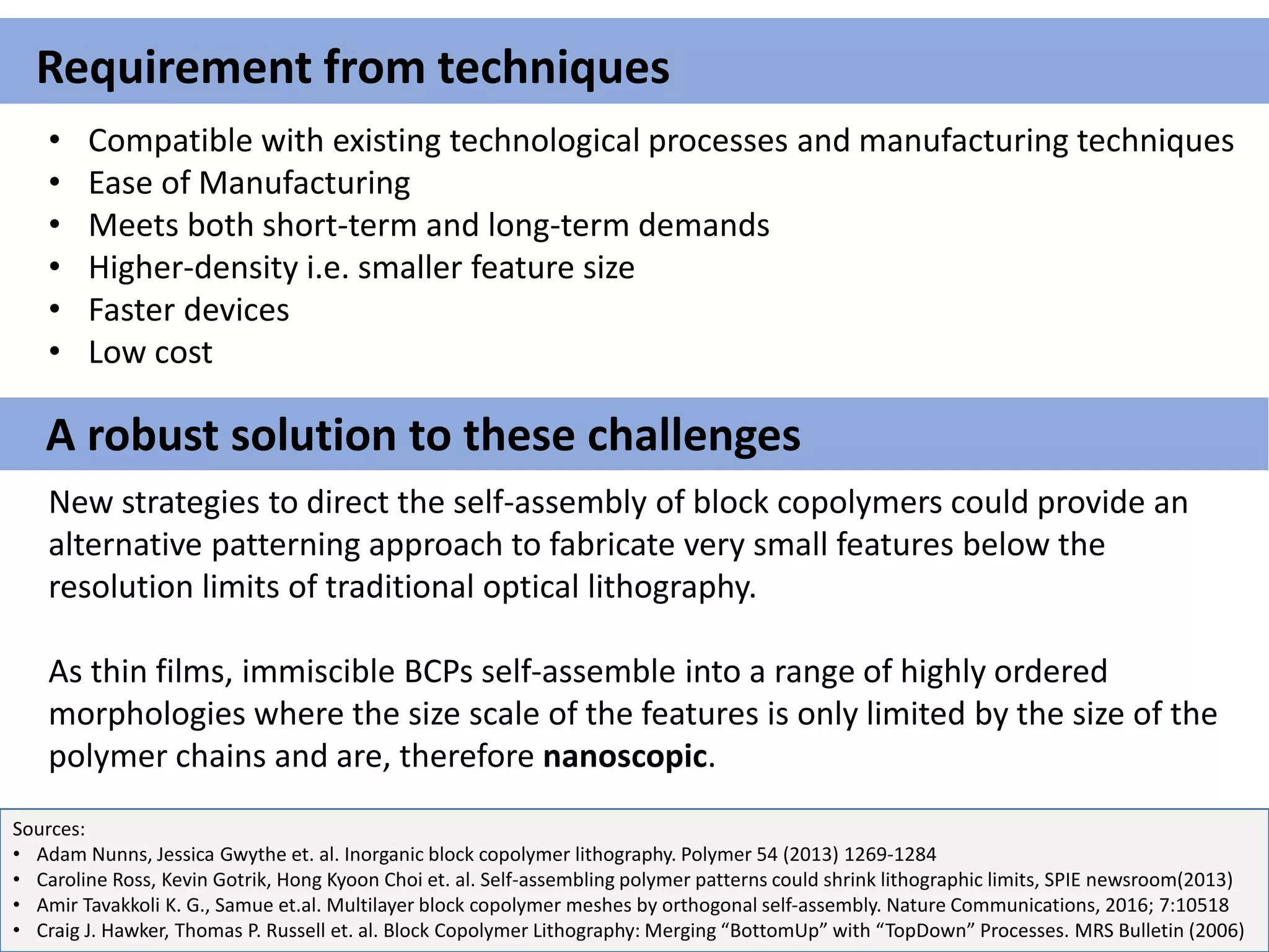 Presentation- Multilayer block copolymer meshes by orthogonal self ...