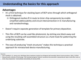 Presentation- Multilayer block copolymer meshes by orthogonal self ...