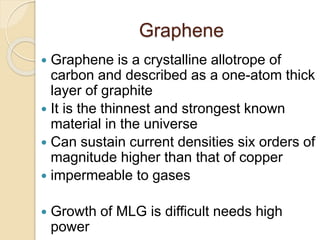 Multilayered graphene film | PPTX | Chemistry | Science