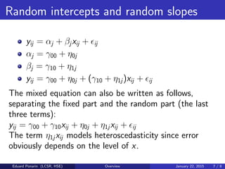 Overview of Mixed Models | PPT