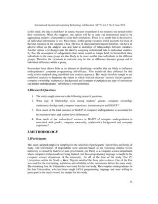 Multilevel analysis of factors | PDF