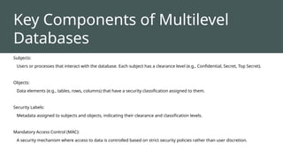 Multilevel Databases In Data & Analytics.pptx