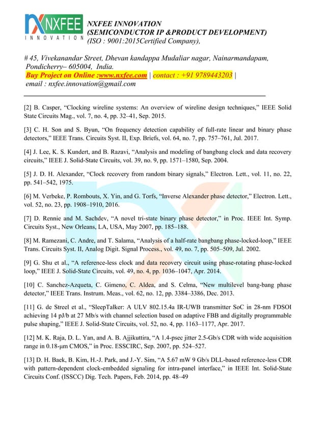 Multilevel half rate phase detector for clock and data recovery circuits | PDF | Digital Audio ...