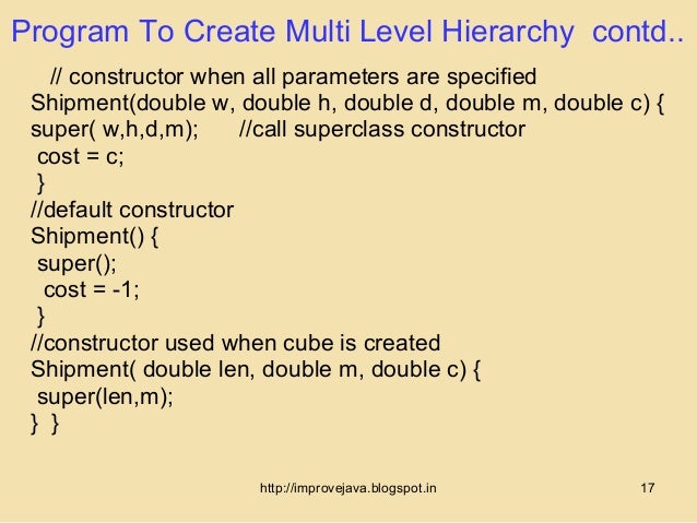 Multi level hierarchy