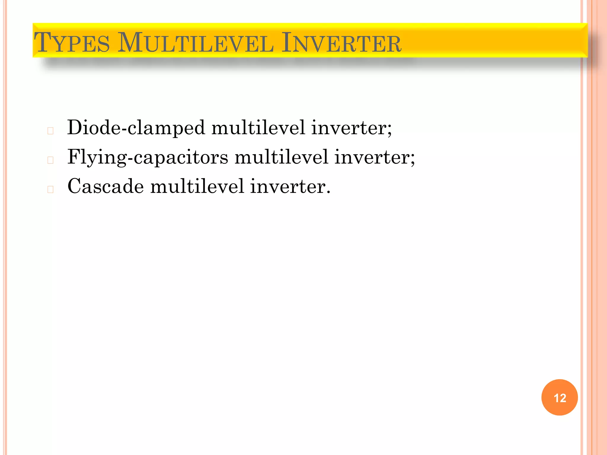 Multi level inverter | PPTX