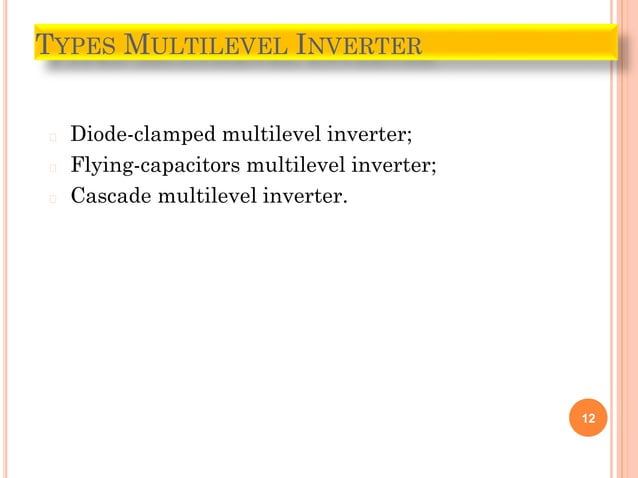 Multi level inverter | PPTX