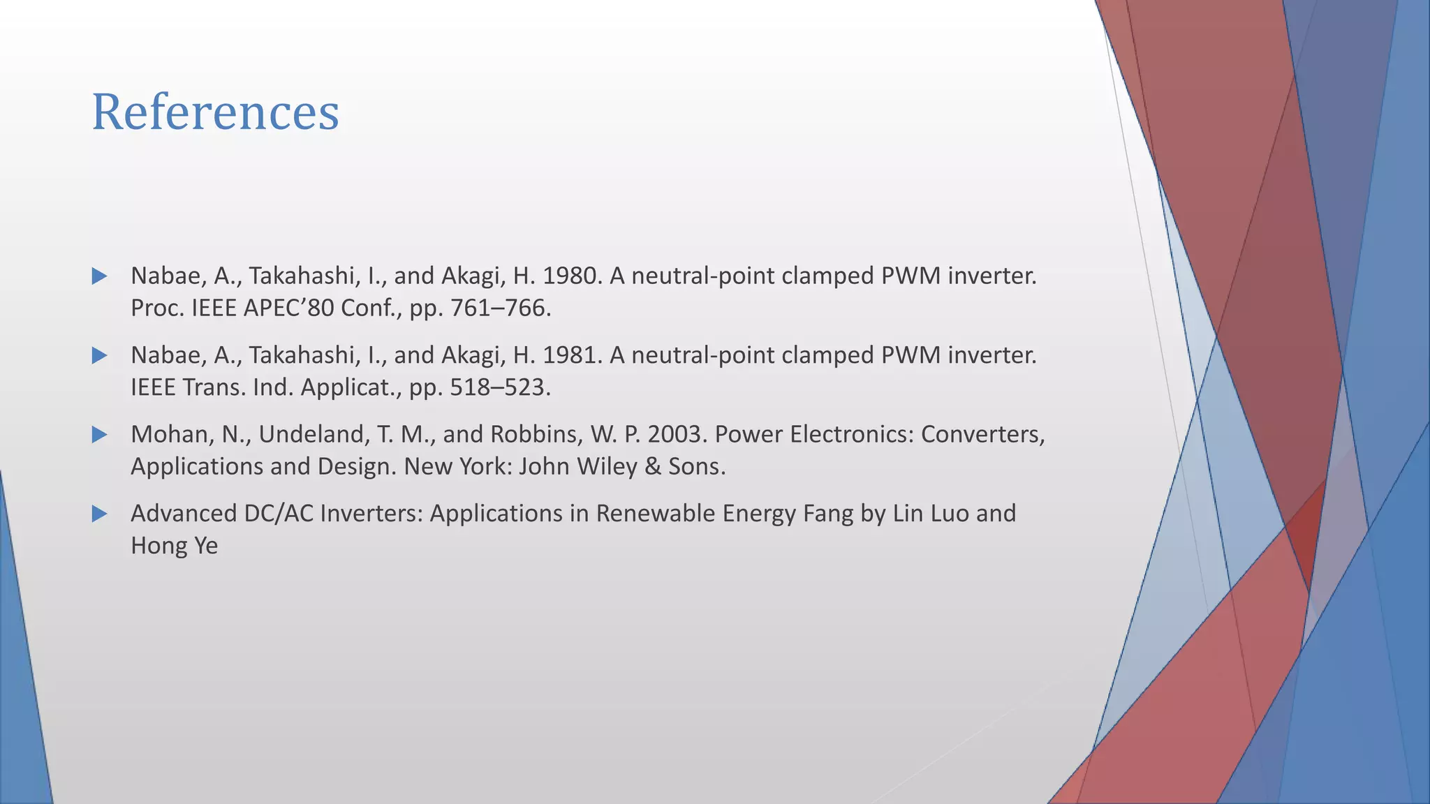Multilevel inverters and their types | PPTX