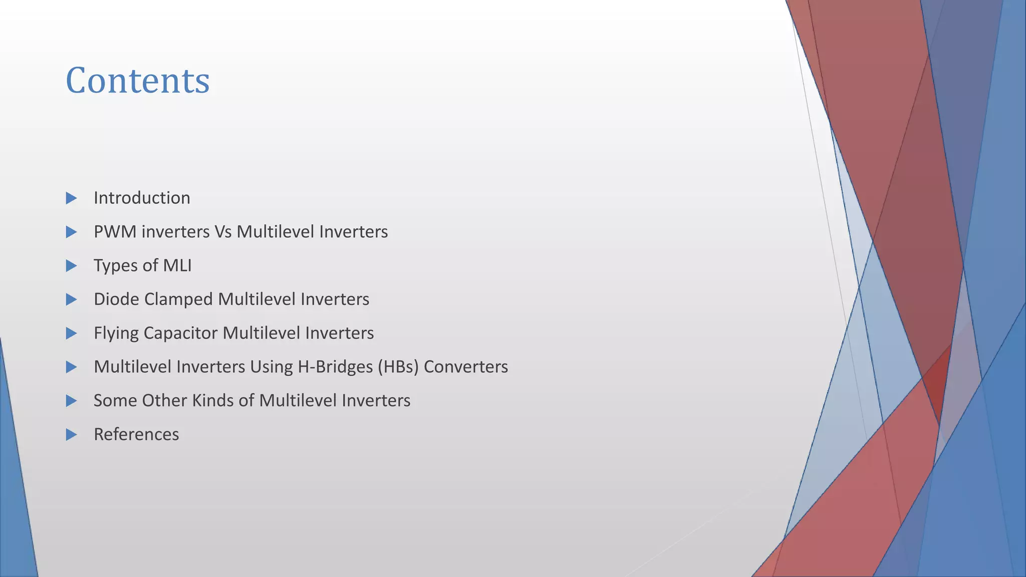 Multilevel inverters and their types | PPTX