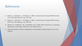Multilevel inverters and their types | PPTX