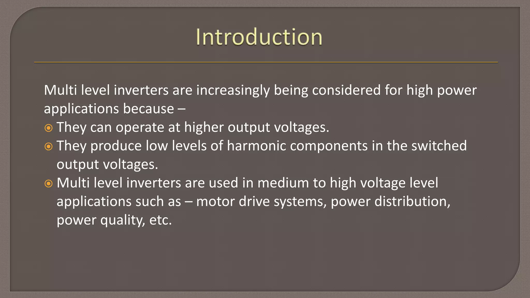 Multilevel inverter | PPTX