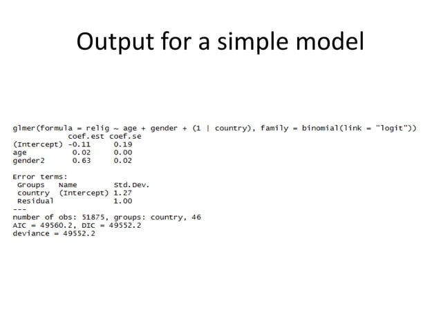 Multilevel Binary Logistic Regression | PDF | Technology & Computing