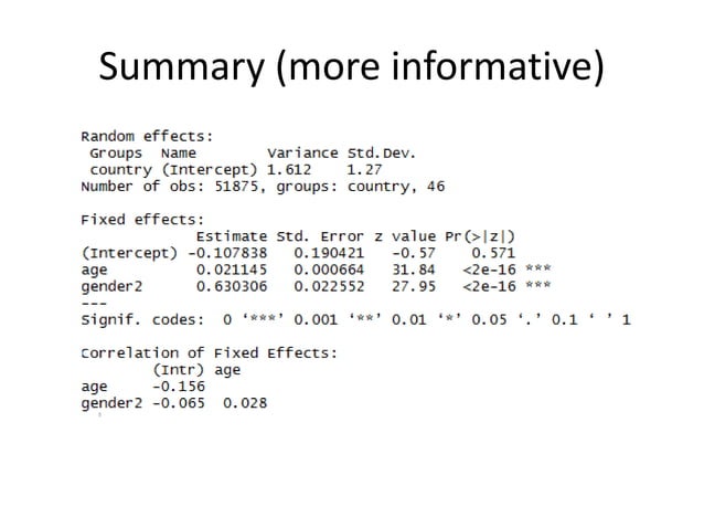 Multilevel Binary Logistic Regression | PDF | Technology & Computing