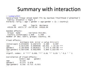 Multilevel Binary Logistic Regression | PDF