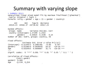 Multilevel Binary Logistic Regression | PDF