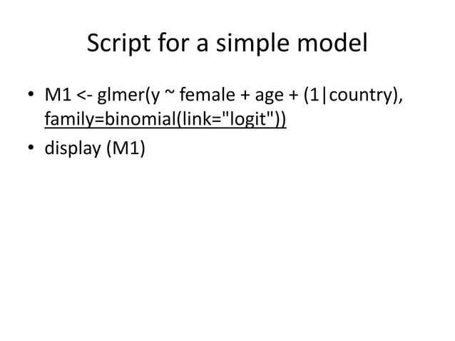 Multilevel Binary Logistic Regression | PDF | Technology & Computing