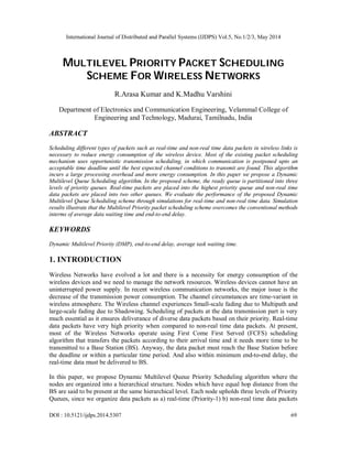 Multilevel priority packet scheduling scheme for wireless networks | PDF
