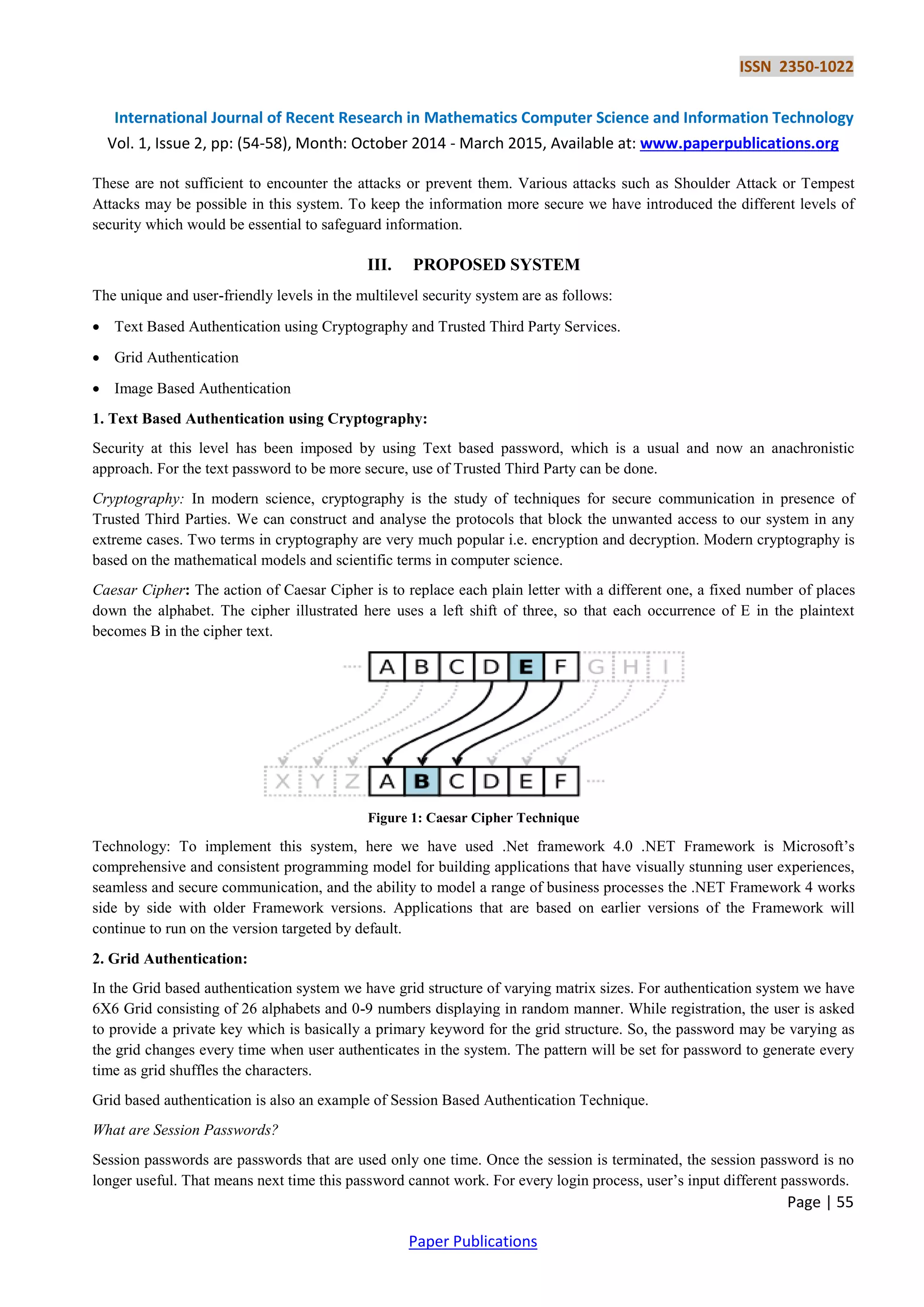 Multilevel Security and Authentication System | PDF