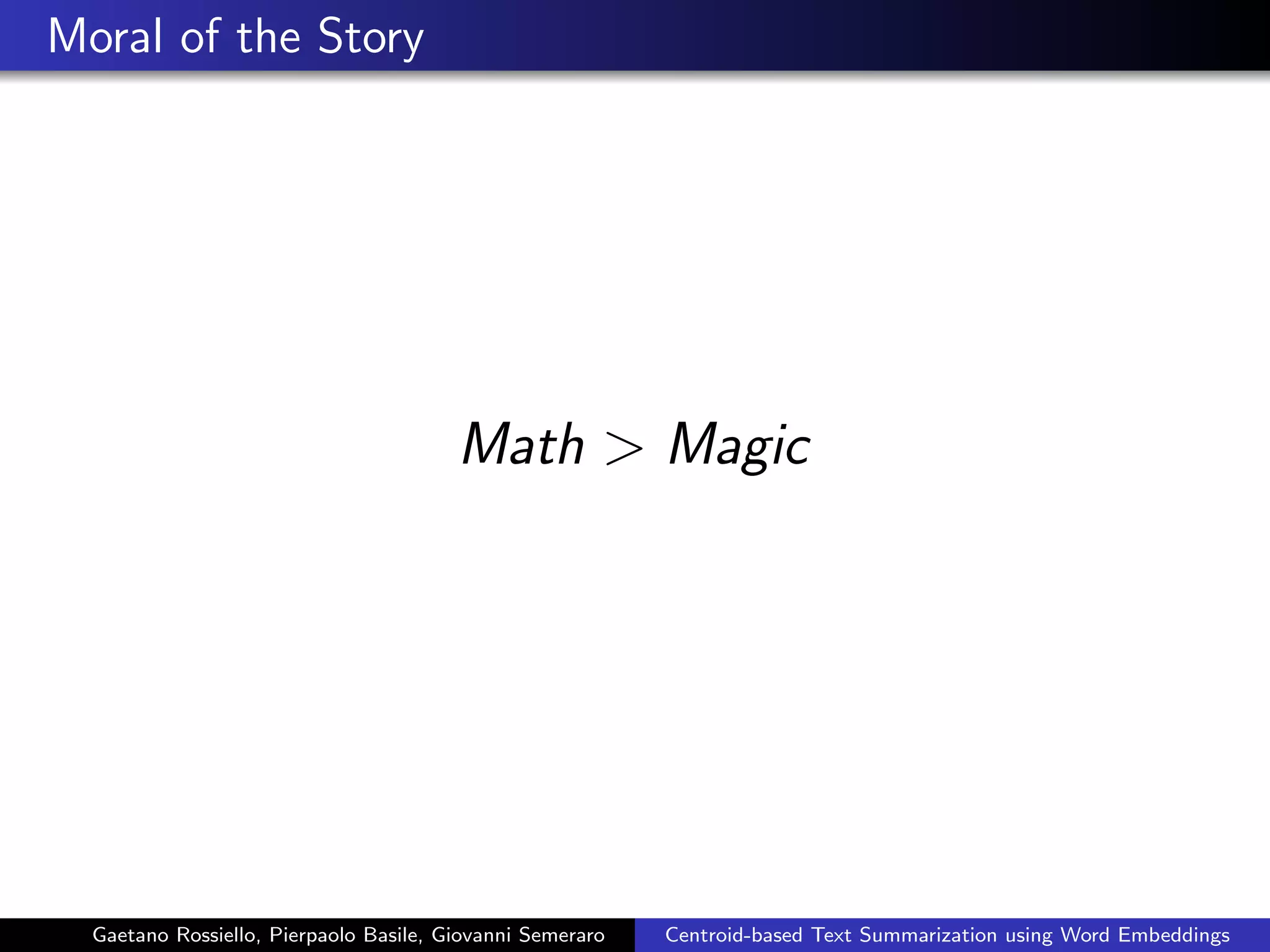 Centroid Based Text Summarization Through Compositionality Of Word
