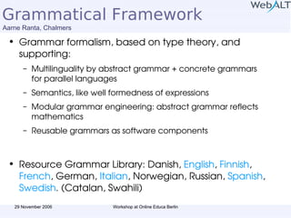 Multilingual Mathematics in WebALT | PPT | Free Download