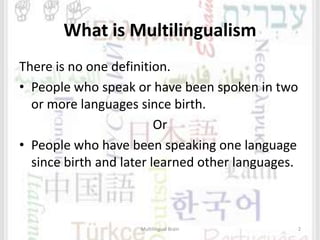 Multilingual brain | PPTX