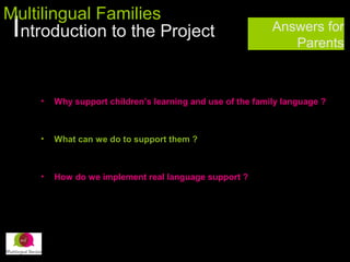 Multilingual Families: introduction to the project | PPT