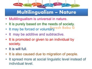 Multilingualism - Meaning, Nature and Scope | PPTX