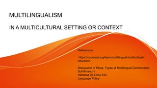 Multilingualism | PPTX | Education